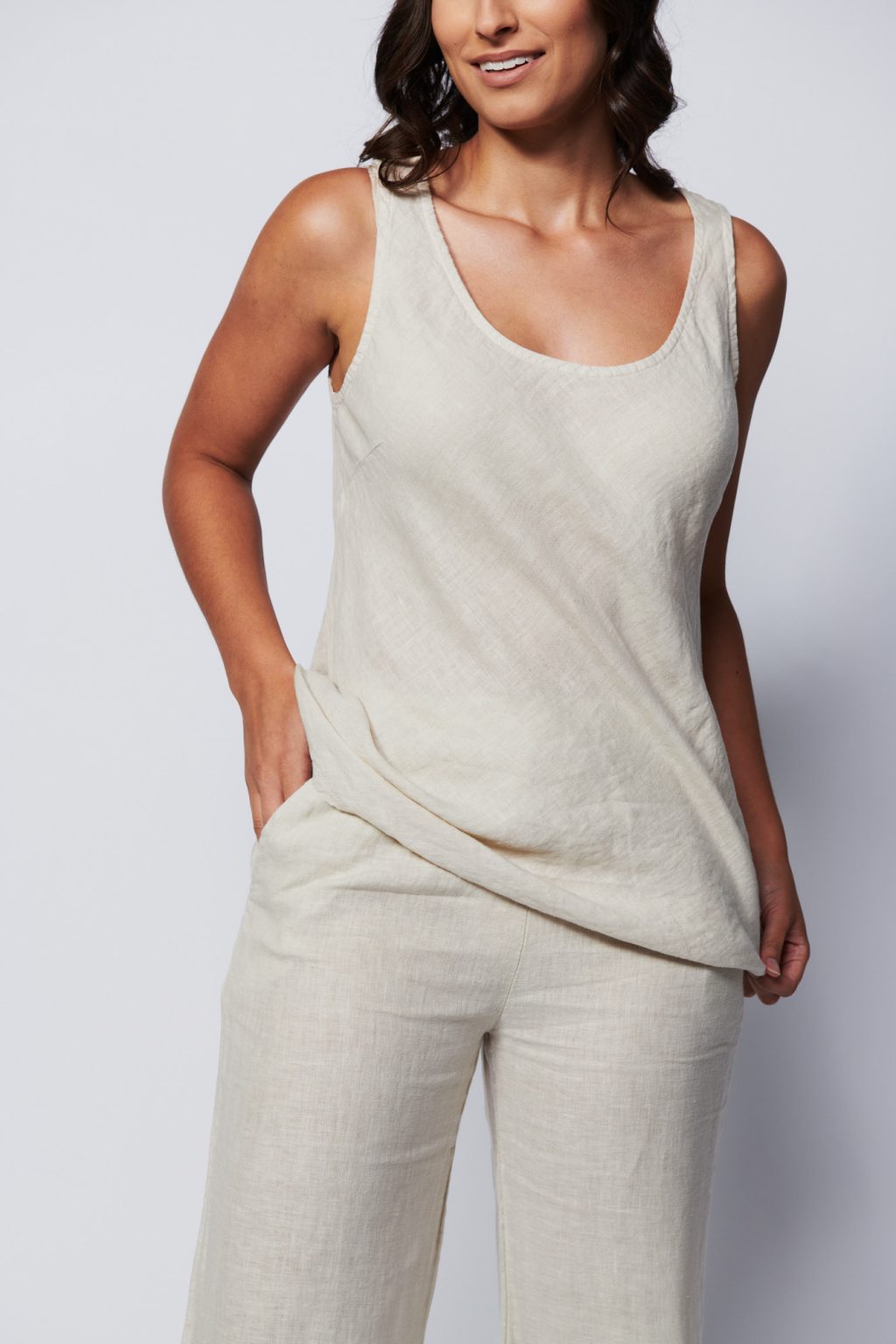 Naples Linen Basic Cami – Amici | Made In Italy