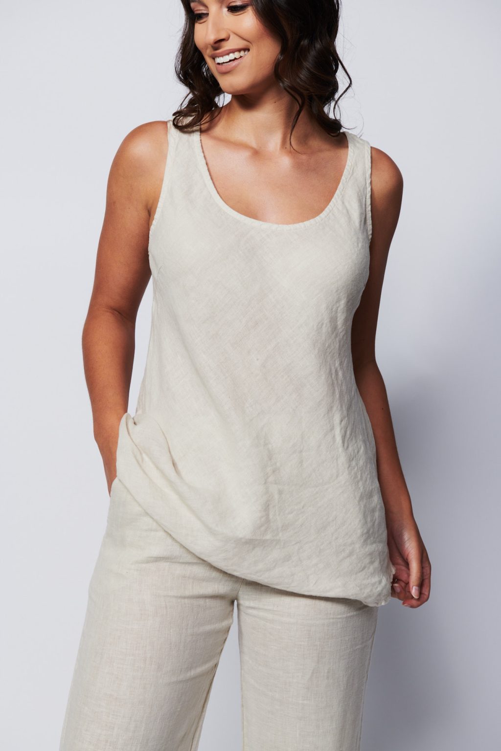 Naples Linen Basic Cami – Amici | Made In Italy